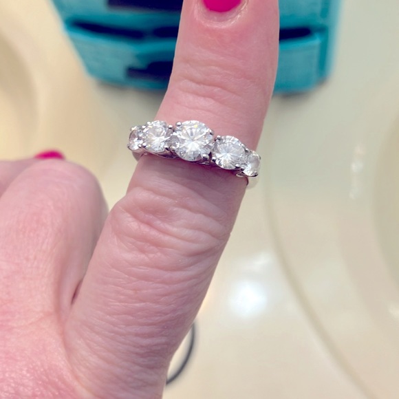 Diamonique | Jewelry | Diamonique 5 Stone Ring | Poshmark